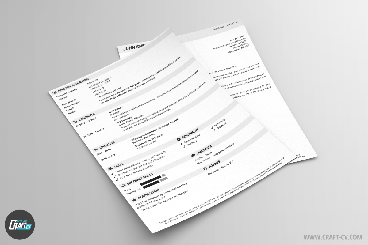 Modello CV Modern | Crea un CV efficace | CraftCV